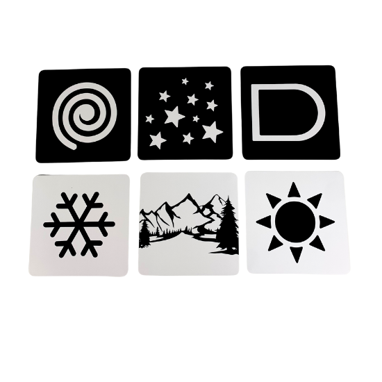 Ains and LJ Black and White Sensory Cards | Bitsy Boxes