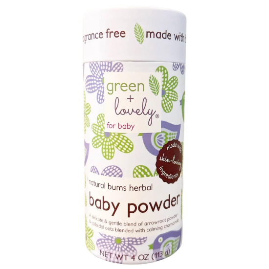 Green and Lovely Natural Bums Organic Baby Powder | Bitsy Boxes